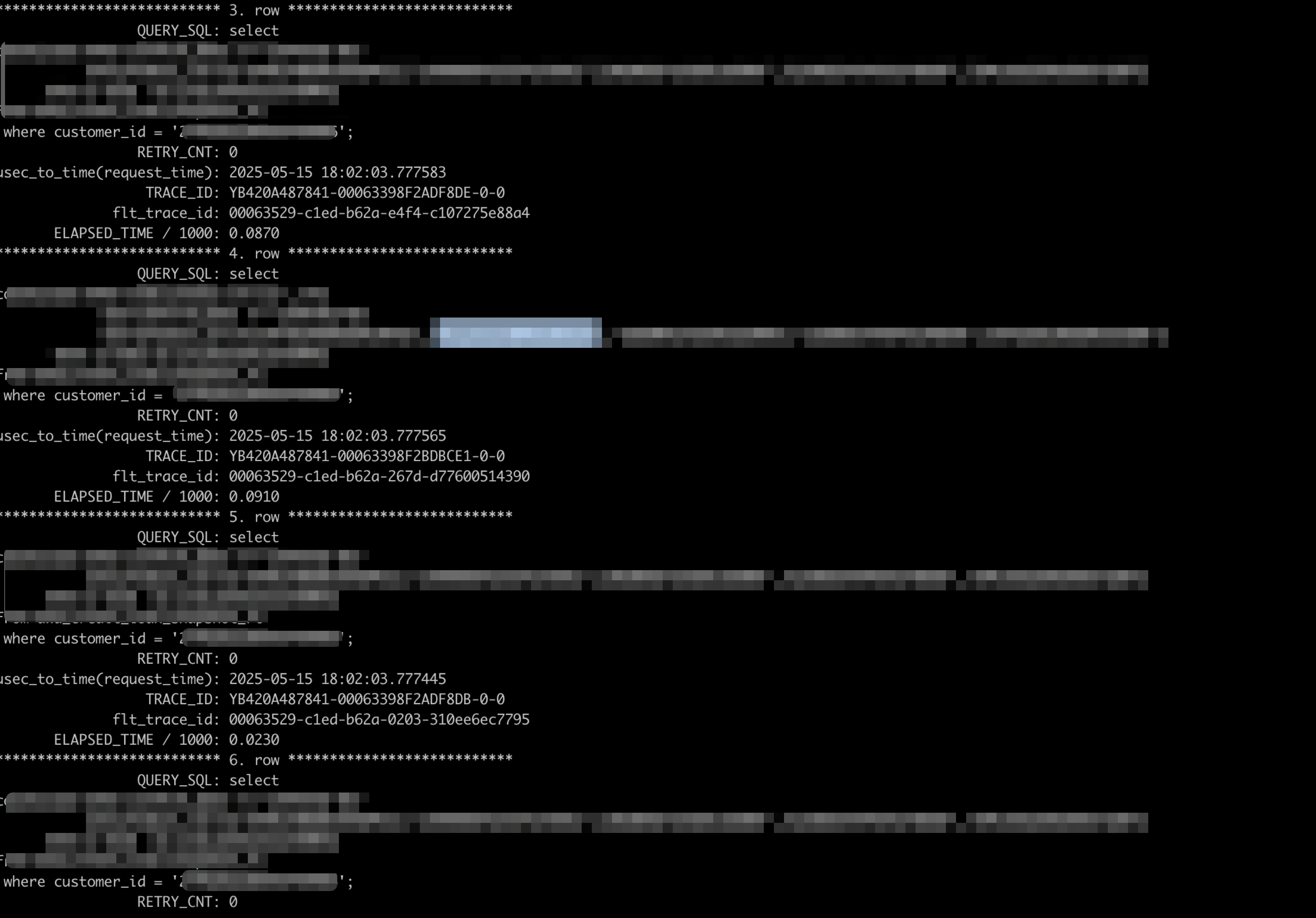 业务 SQL 响应时长偶发连续超长-OceanBase数据库使用指南
