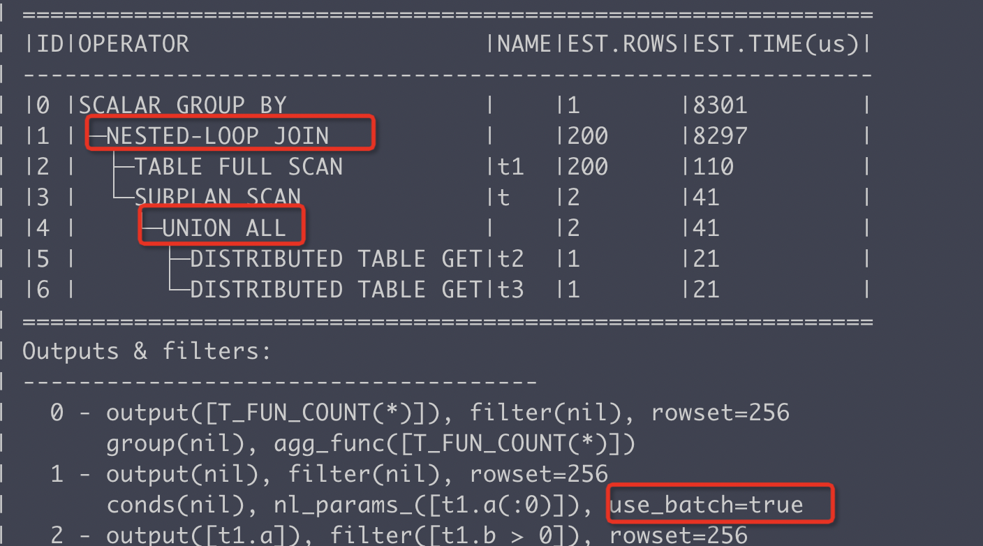 OceanBase 数据库开启 NLJ BATCH 优化在 BATCH RESCAN 和 UNION 算子正交导致的执行报错 4016-OceanBase数据库使用指南