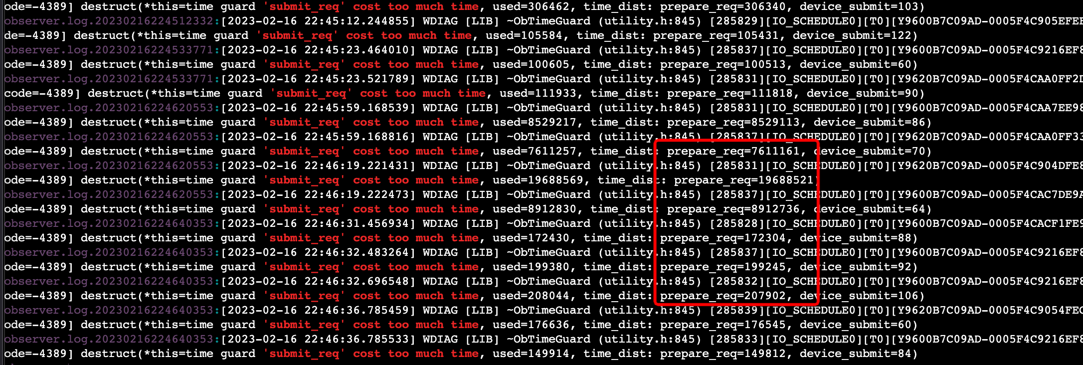 OceanBase 数据库 V4.x 版本中排查 IO 问题的方法以及 IO 相关的日志和视图-OceanBase数据库使用指南