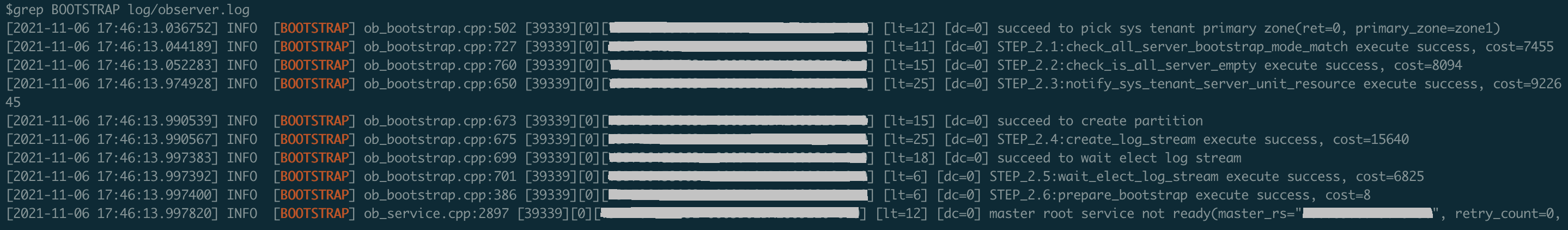 OceanBase 数据库 V4.0 版本中有关 bootstrap 问题的排查-OceanBase数据库使用指南