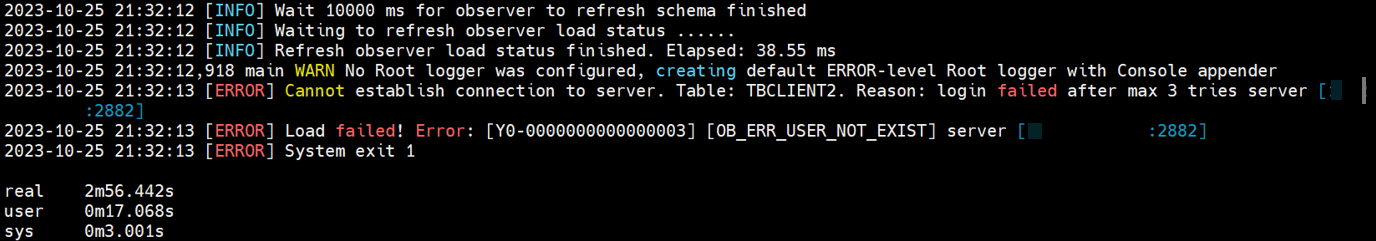 OBLoader 走旁路导入时常见错误处理-OceanBase数据库使用指南