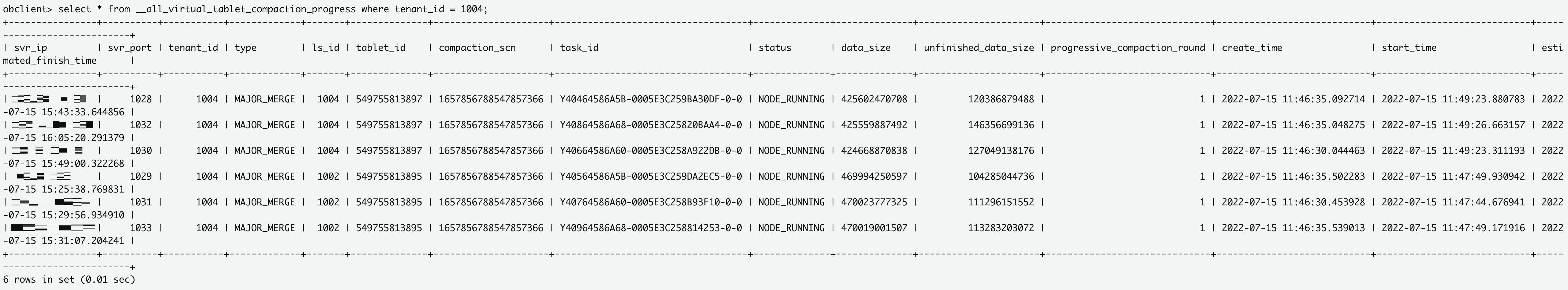 OceanBase 数据库合并超时问题排查方法-OceanBase数据库使用指南
