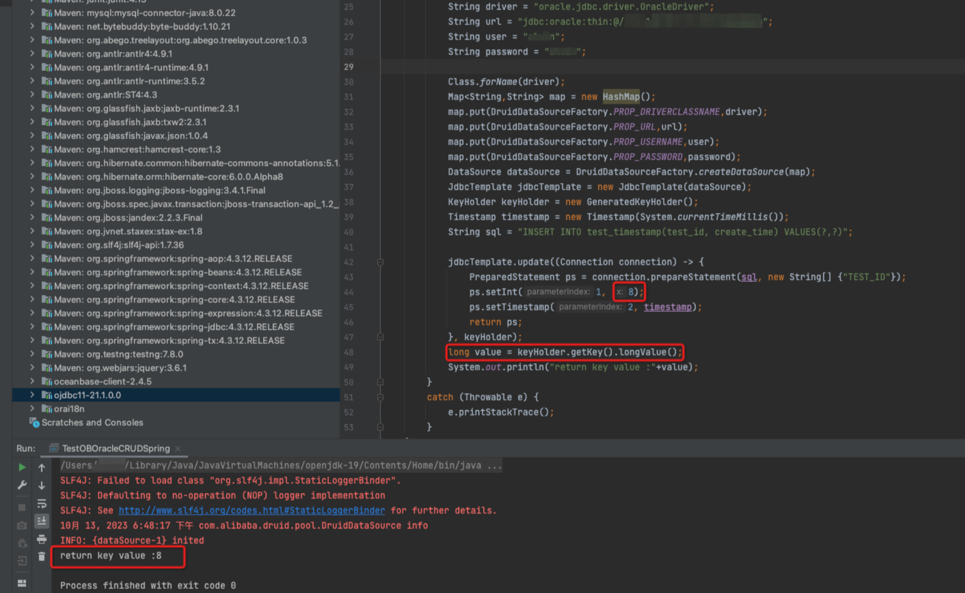 OceanBase 数据库与 Spring JDBC jdbcTemplate 兼容问题-OceanBase数据库使用指南