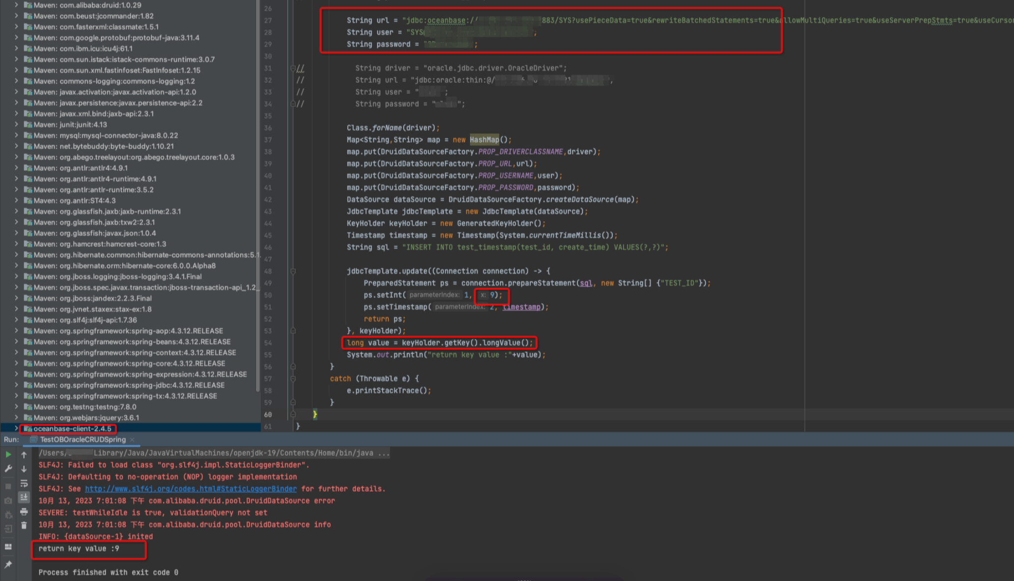 OceanBase 数据库与 Spring JDBC jdbcTemplate 兼容问题-OceanBase数据库使用指南