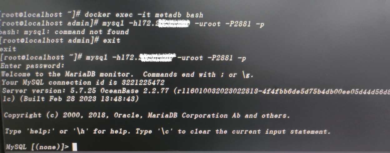 安装 MetaDB 时在 start_metadb 这一步一直超时失败-OceanBase数据库使用指南
