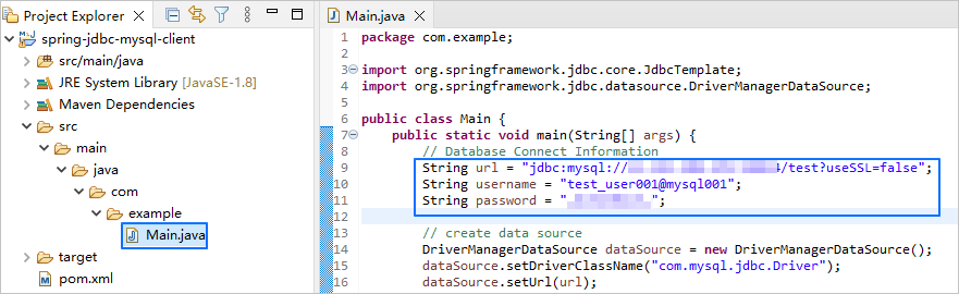 Spring JDBC 连接 OceanBase 数据库示例程序-V4.3.5-OceanBase 数据库文档-分布式数据库使用文档