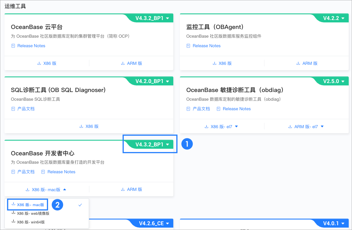 安装桌面版 ODC-V4.2.0-文档-分布式数据库使用文档
